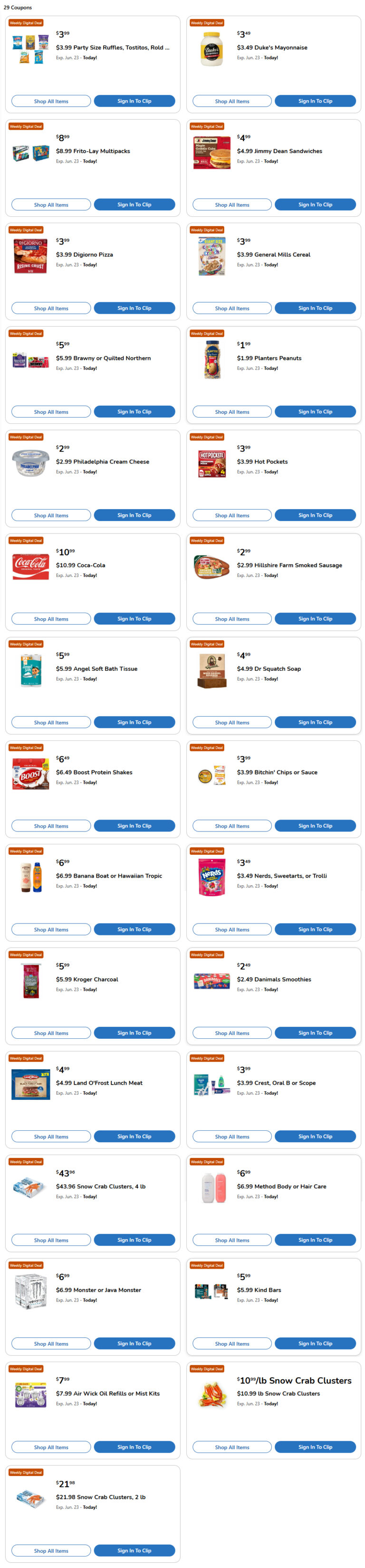 Kroger Weekly Hot Digital Coupons | Redeem 5x in ONE Transaction